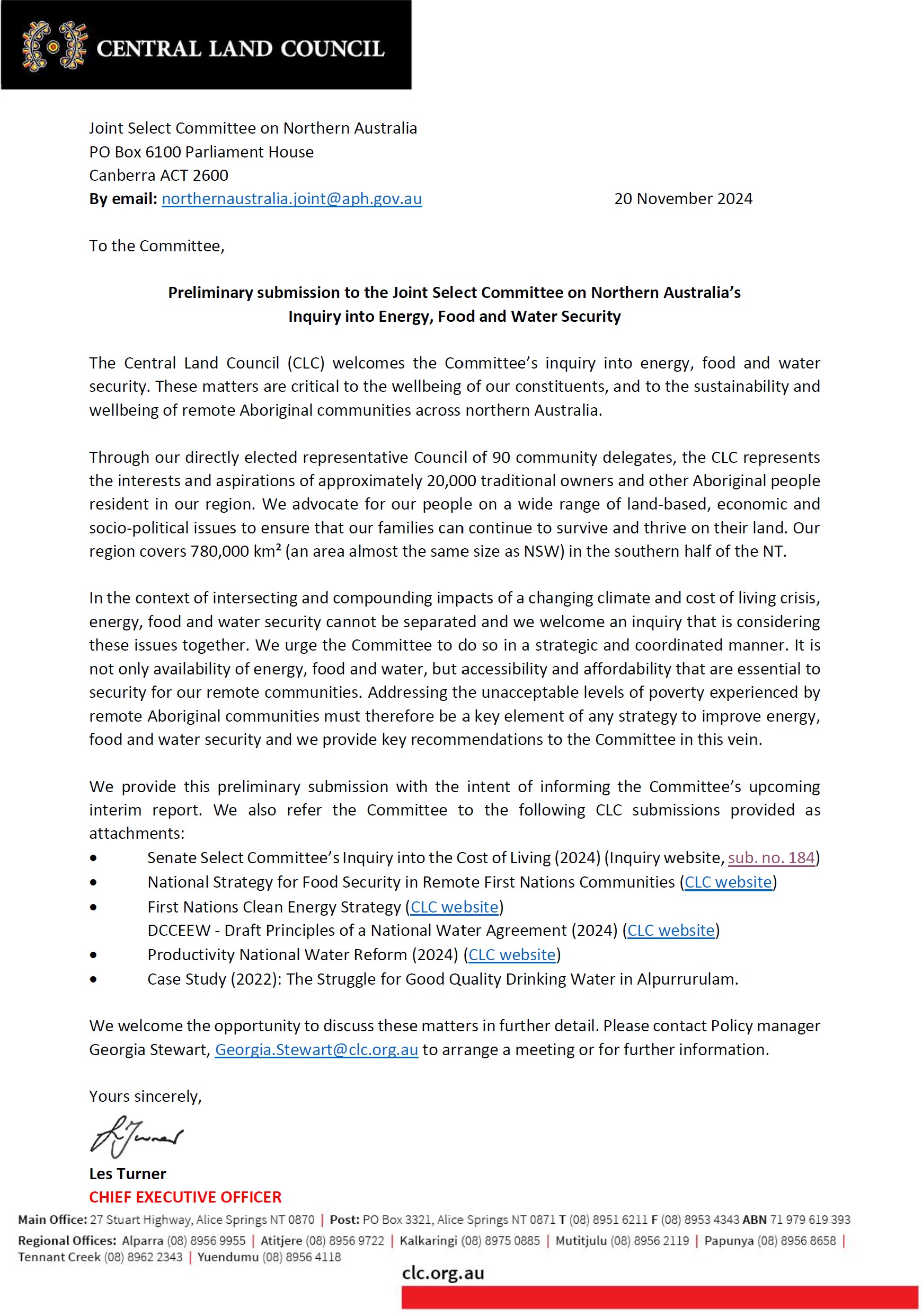 Preliminary submission to the Joint Select Committee on Northern ...